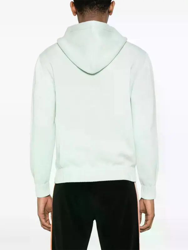 Palm Angels Logo-embroidered Knitted Hoodie