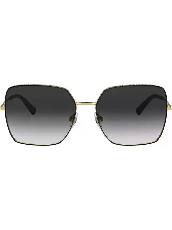 Dolce & Gabbana Logo Frame Sunglasses - Black