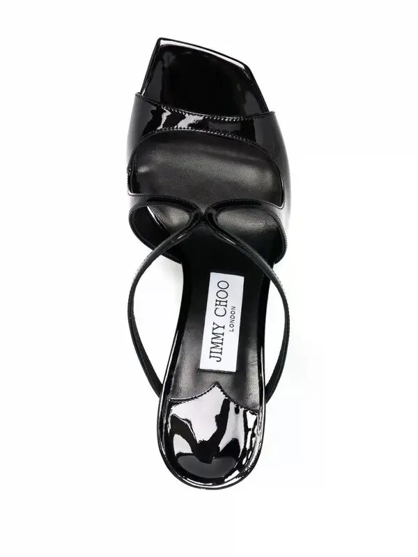 JIMMY CHOO 75mm Anise Sandals - Black
