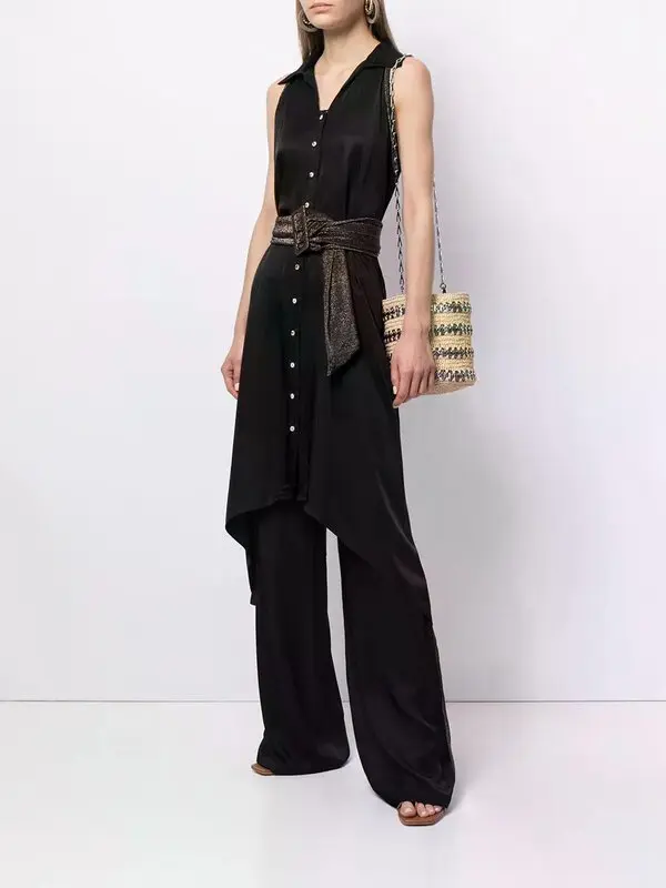 BARUNI Side-stripe Wide-leg Trousers