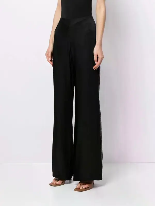 BARUNI Side-stripe Wide-leg Trousers