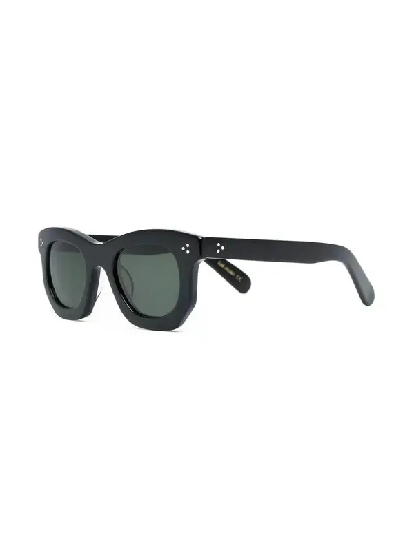 LESCA Ogre Geometric-frame Sunglasses - Black