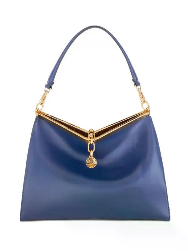 Etro Vela Leather Shoulder Bag - Blue
