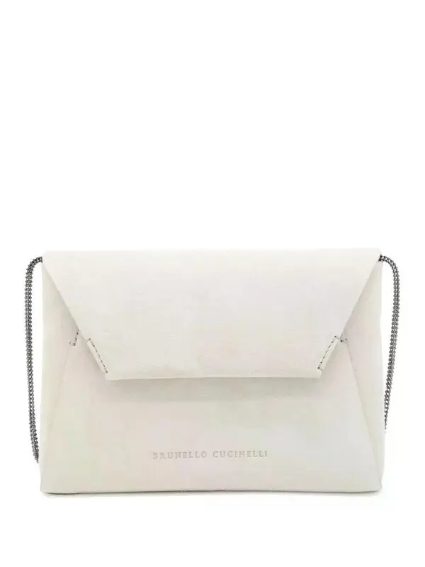 Brunello Cucinelli Clutch Bag With Chain-link Shoulder Strap