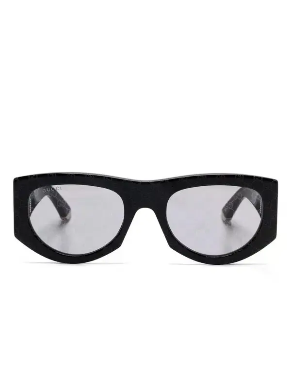 Gucci Geometric-frame Sunglasses - Black