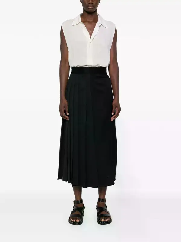 AMI Paris Straight-collar Crepe Shirt