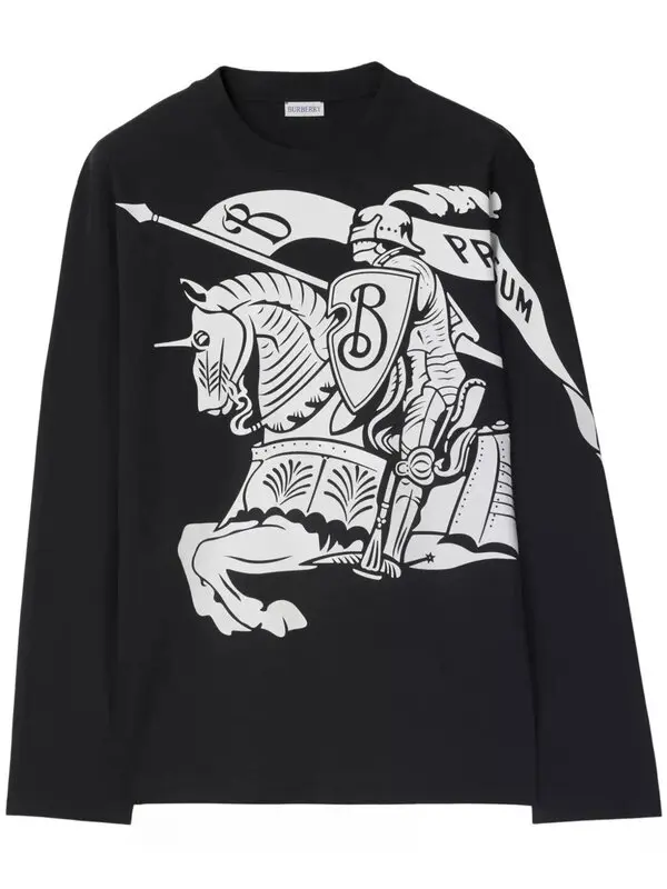 Burberry Equestrian Knight Motif Cotton Sweatshirt