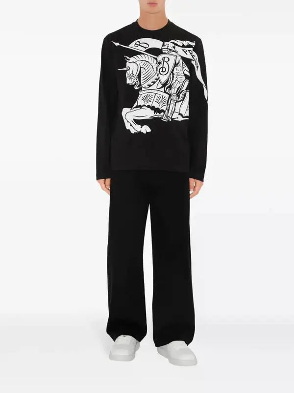 Burberry Equestrian Knight Motif Cotton Sweatshirt