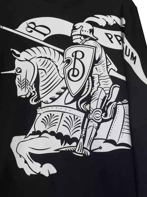 Burberry Equestrian Knight Motif Cotton Sweatshirt