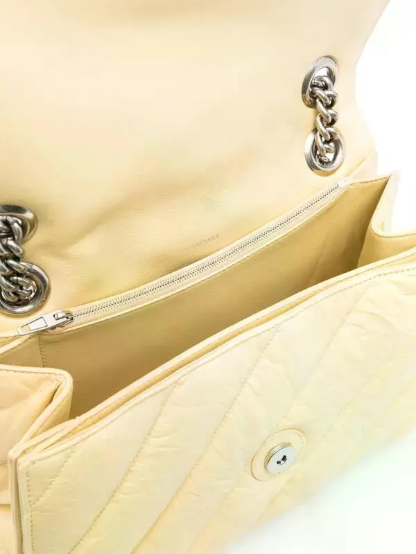 Balenciaga Medium Crush Leather Shoulder Bag