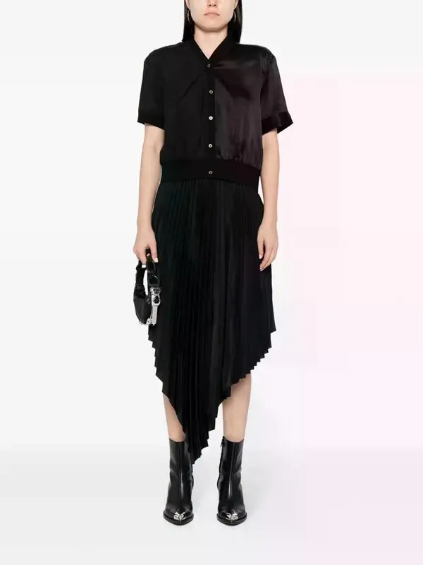 JNBY V-neck Button-down Shirt - Black