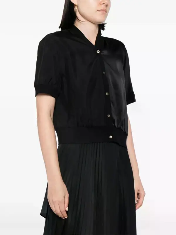 JNBY V-neck Button-down Shirt - Black