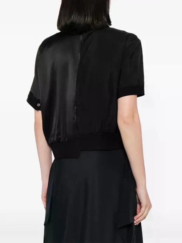 JNBY V-neck Button-down Shirt - Black