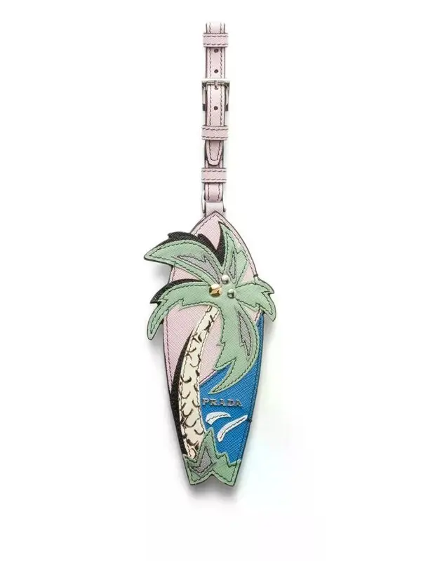 Prada Palm Tree Name Tag - Pink
