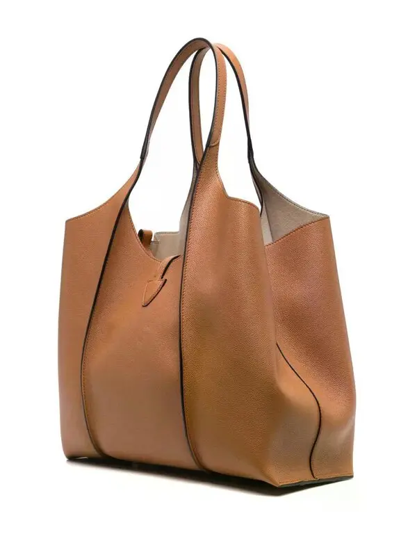 TOD'S T Timeless Leather Tote Bag - Neutrals