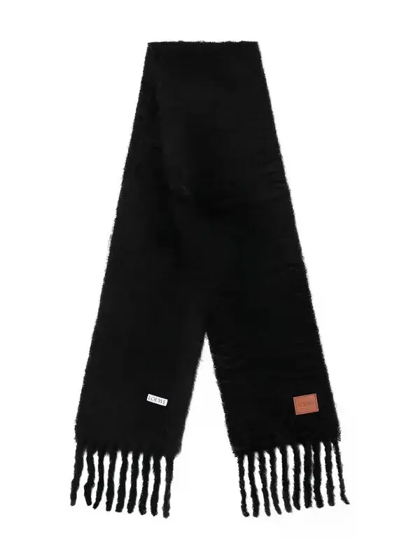 Loewe Brushed-finish Scarf - Black