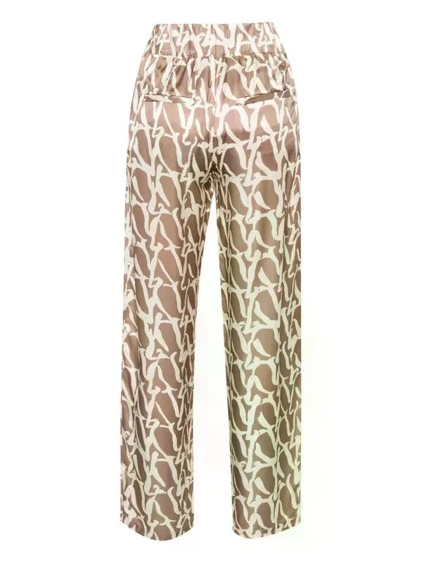 AERON Aurora Monogram-print Drawstring Trousers