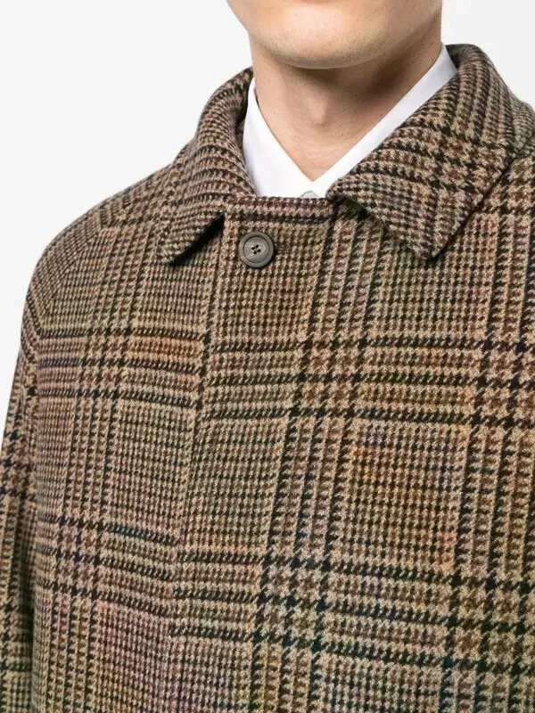 Tagliatore Checked Single-breasted Coat