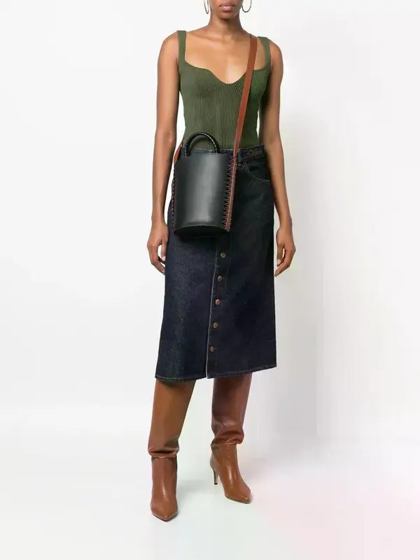 Chloé Color-block Leather Bucket Bag