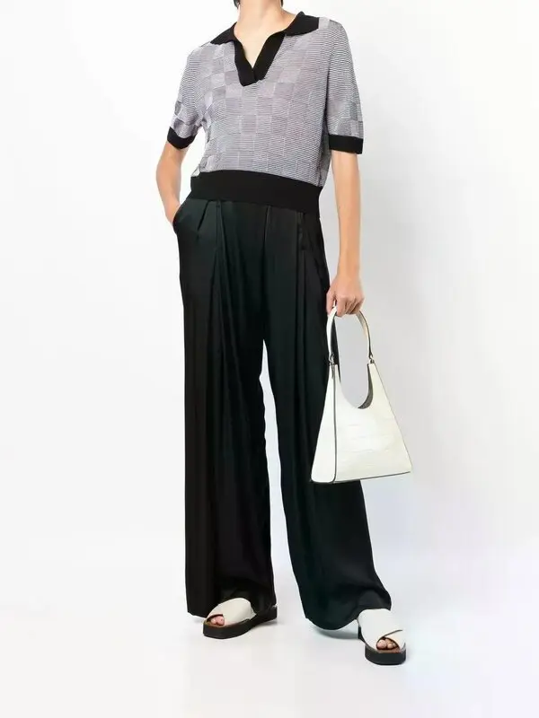 Goen.j Wide-leg Pleated Trousers - Black