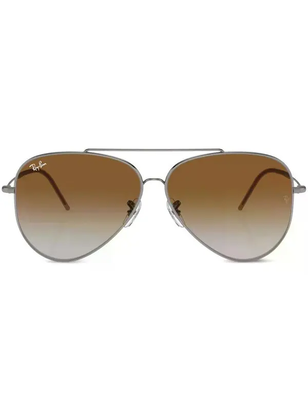 Ray-ban Aviator Reverse Gradient-lens Sunglasses - Brown