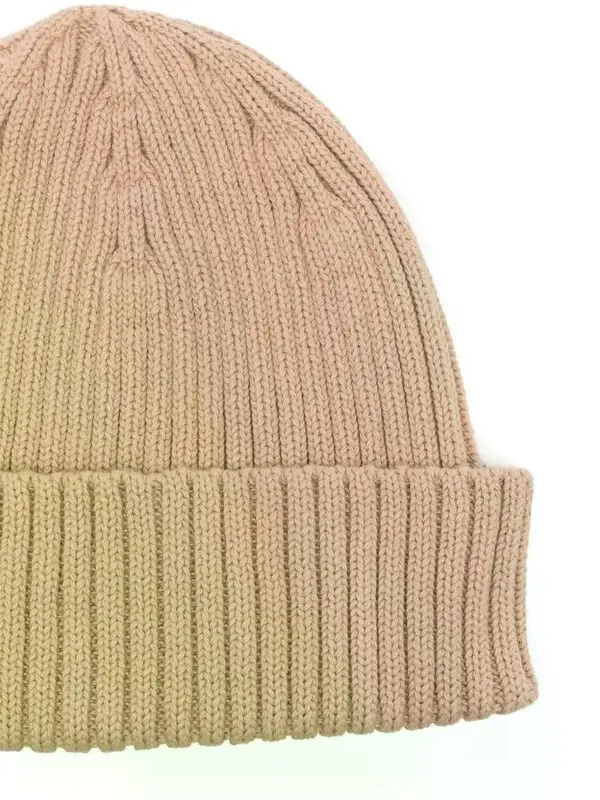 Maison Kitsuné Bold Fox Head Leather Patch Beanie