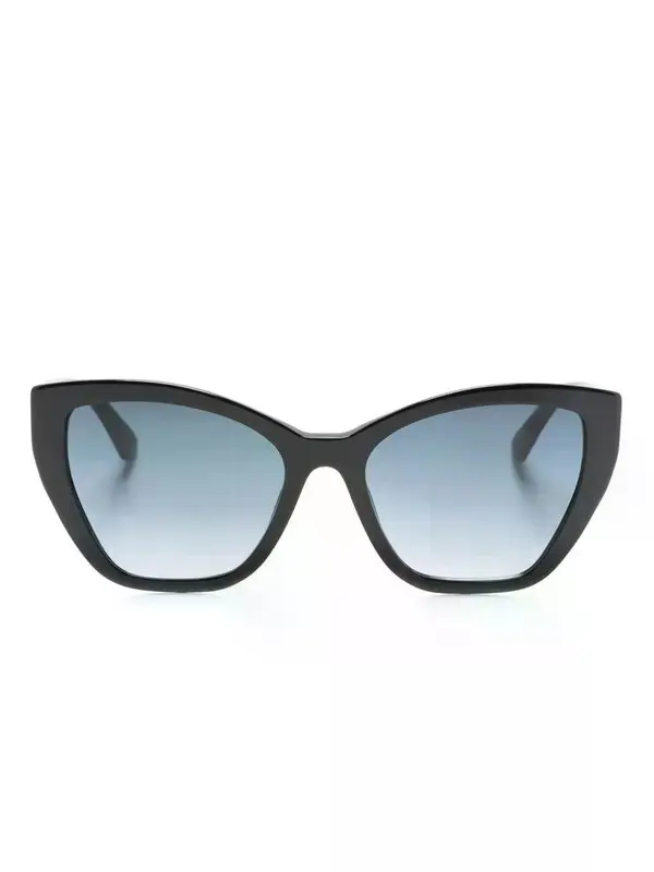 Moschino Logo Plaque Cat-eye Sunglasses - Black