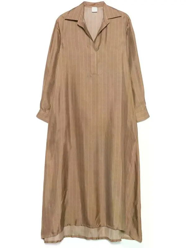 Eleventy Pinstriped Maxi Dress