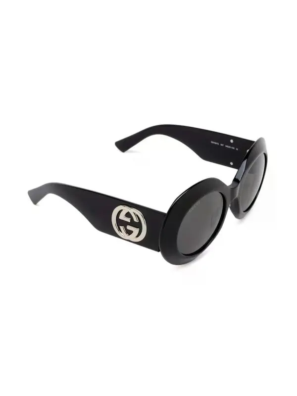 Gucci Oval Frame Sunglasses - Black