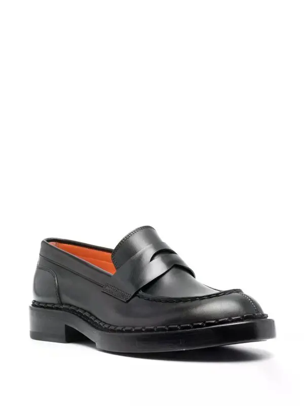 Santoni Alfie Round-toe Loafers