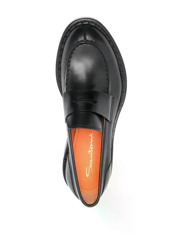 Santoni Alfie Round-toe Loafers