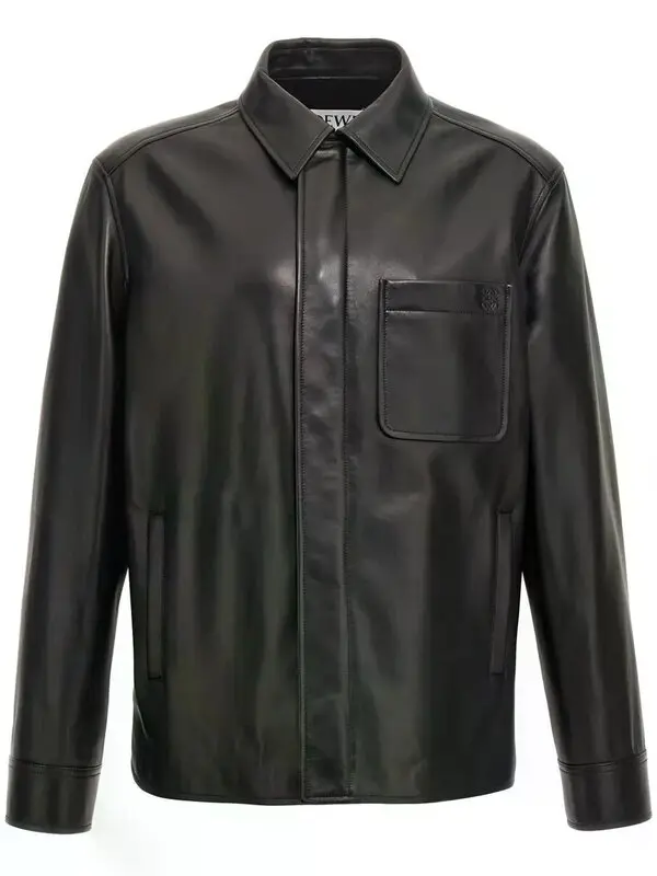 Loewe Long-sleeve Leather Overshirt