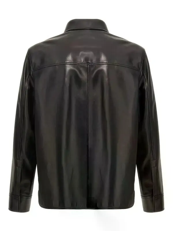 Loewe Long-sleeve Leather Overshirt