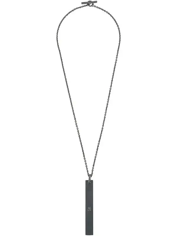 PARTS OF FOUR Plate Pendant Necklace - Grey