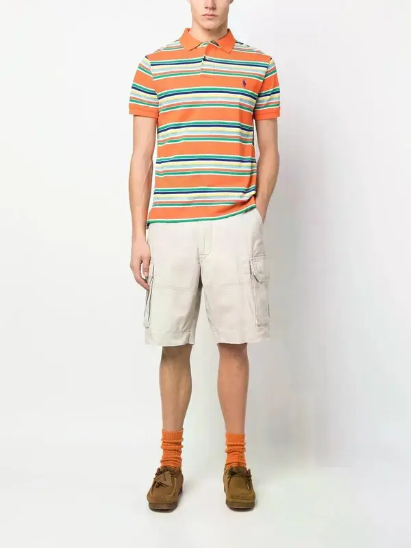 Polo Ralph Lauren Stripe-print Short-sleeved Polo Shirt