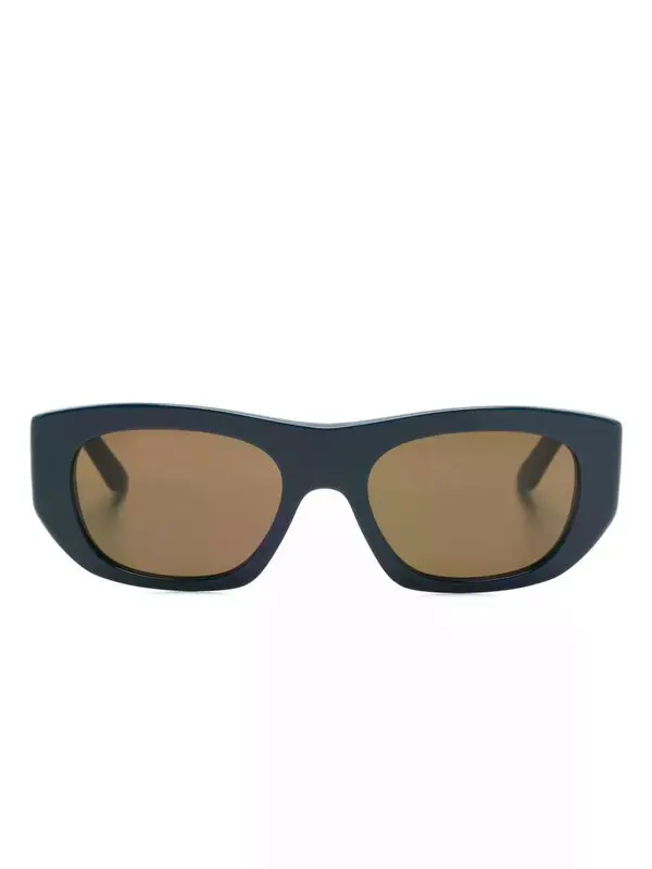 Alexander McQueen Geometric-frame Sunglasses - Blue