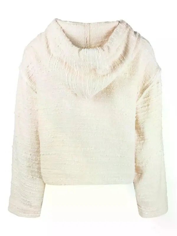 Ba&sh Cropped Bouclé Hoodie