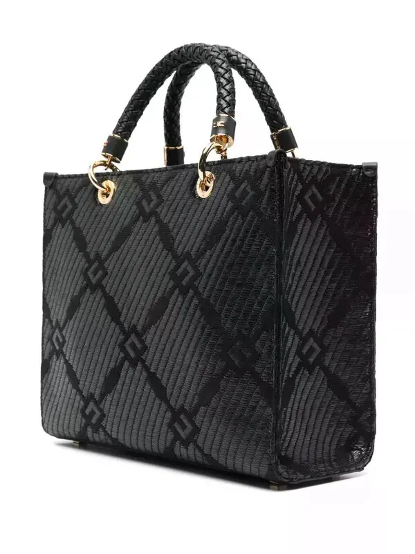 Elisabetta Franchi Patterned Jacquard Tote Bag