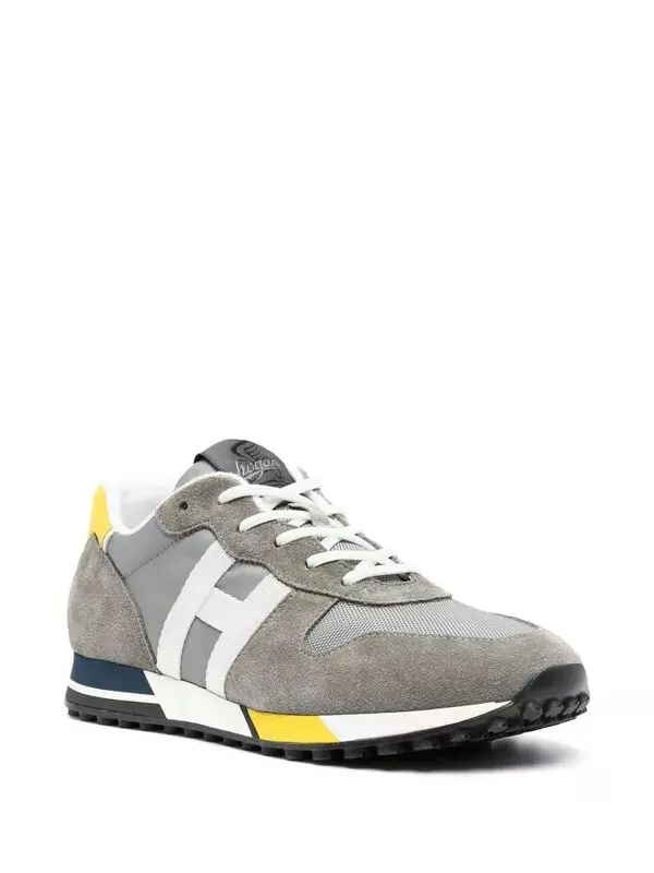 Hogan Panelled Suede Sneakers - Grey