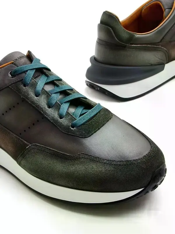 Magnanni Panelled Low-top Sneakers - Green