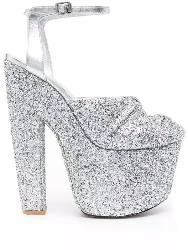 Giambattista Valli Glitter Platform Pumps