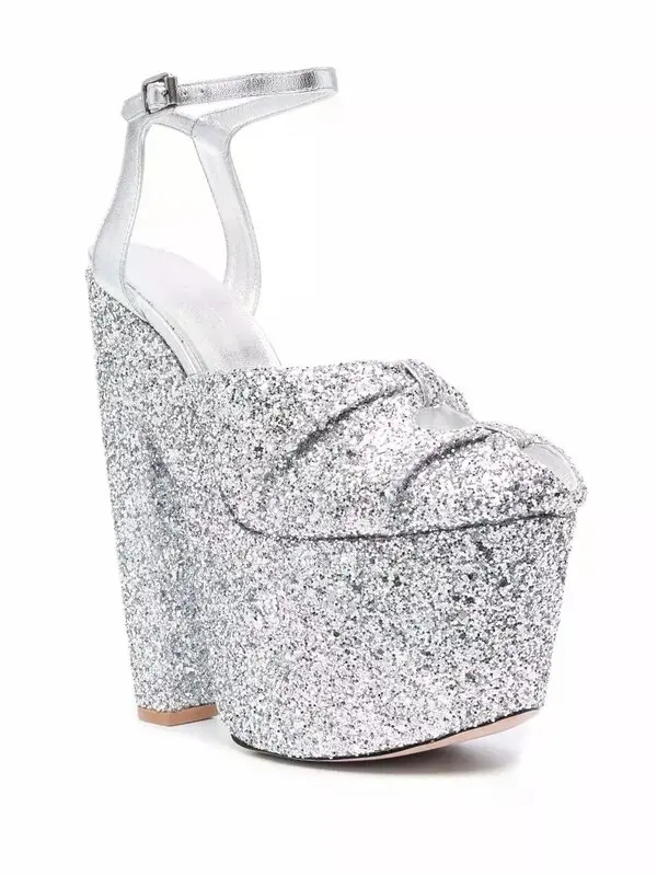 Giambattista Valli Glitter Platform Pumps