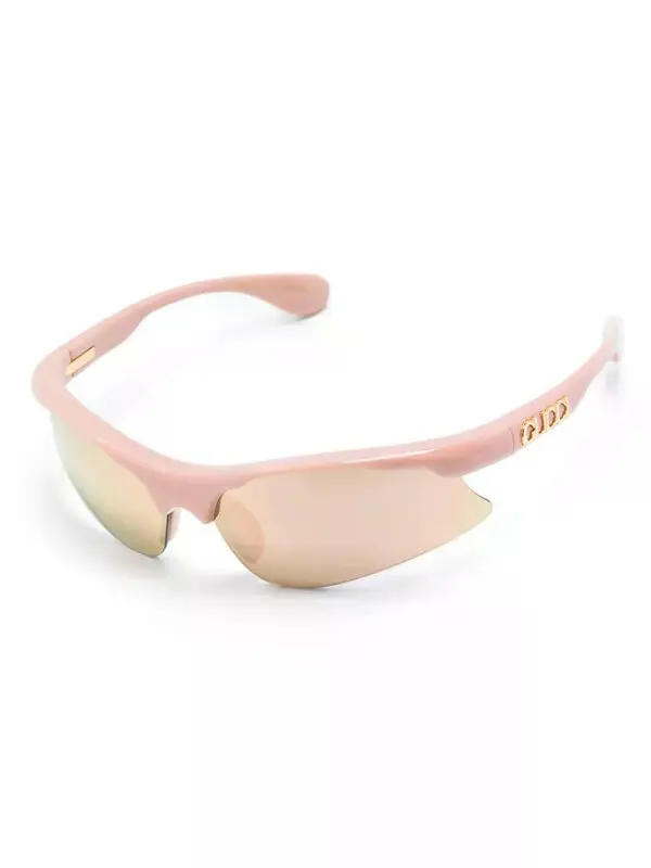 Gucci Geometric-frame Sports Sunglasses