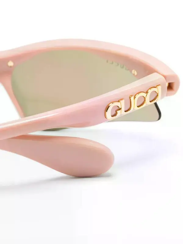 Gucci Geometric-frame Sports Sunglasses