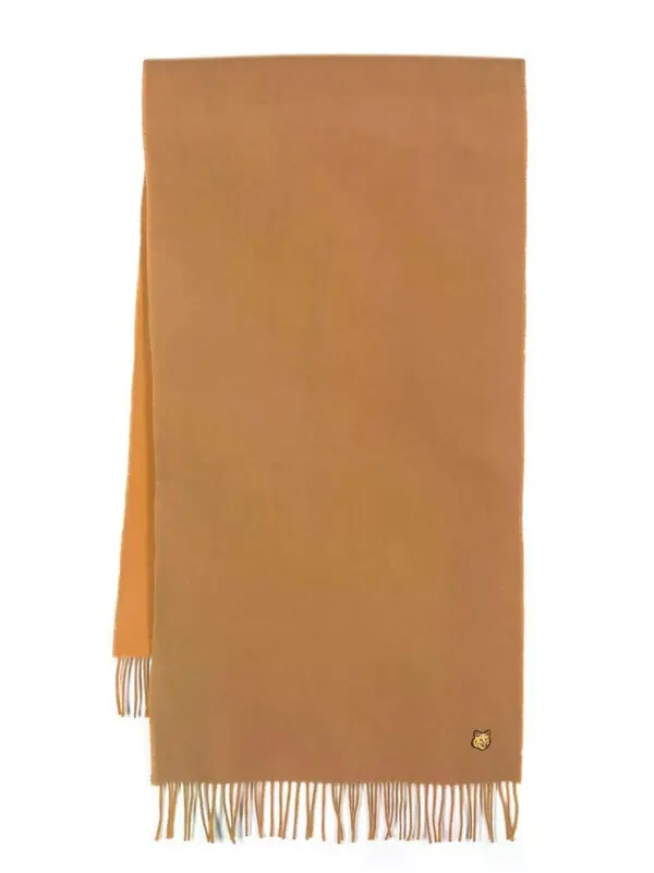 Maison Kitsuné Fox-patch Fringed Scarf