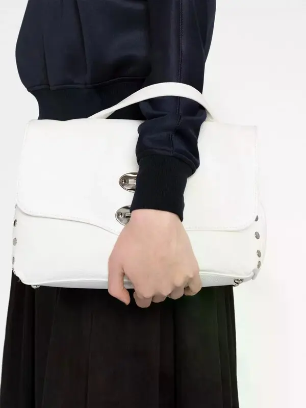 ZANELLATO Stud-detail Leather Bag - White