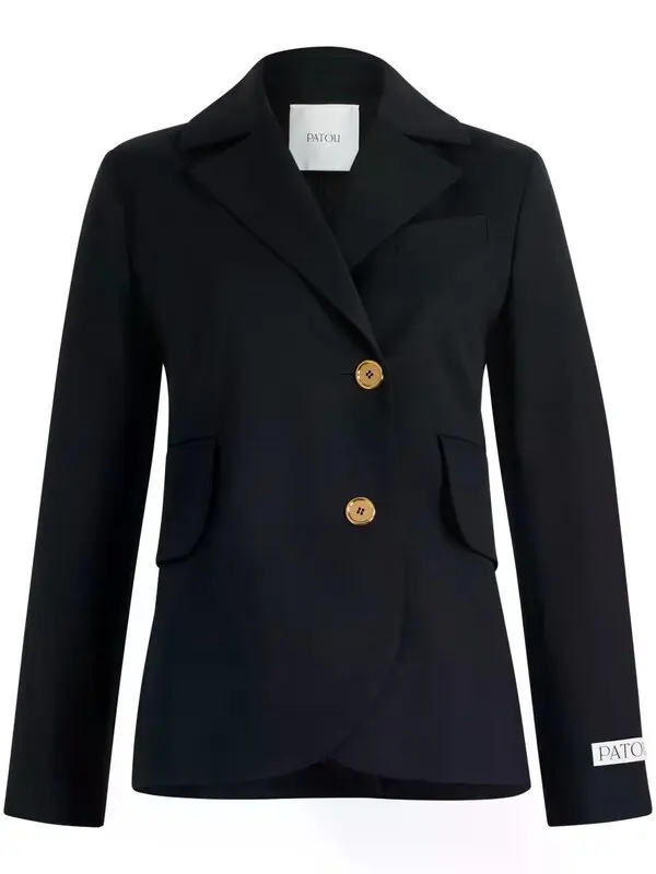 PATOU Belted Twill Blazer - Black