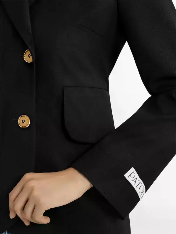 PATOU Belted Twill Blazer - Black