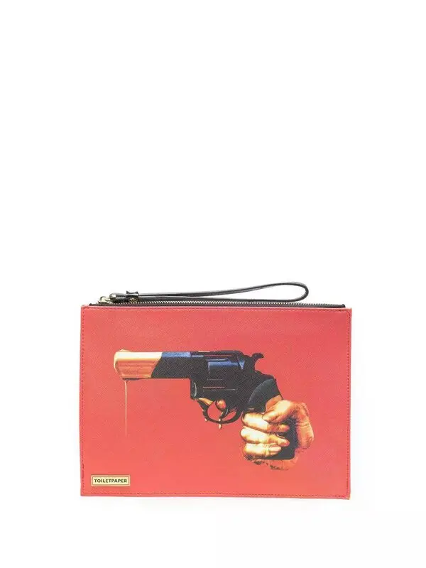 SELETTI Graphic-print Wash Bag - Red