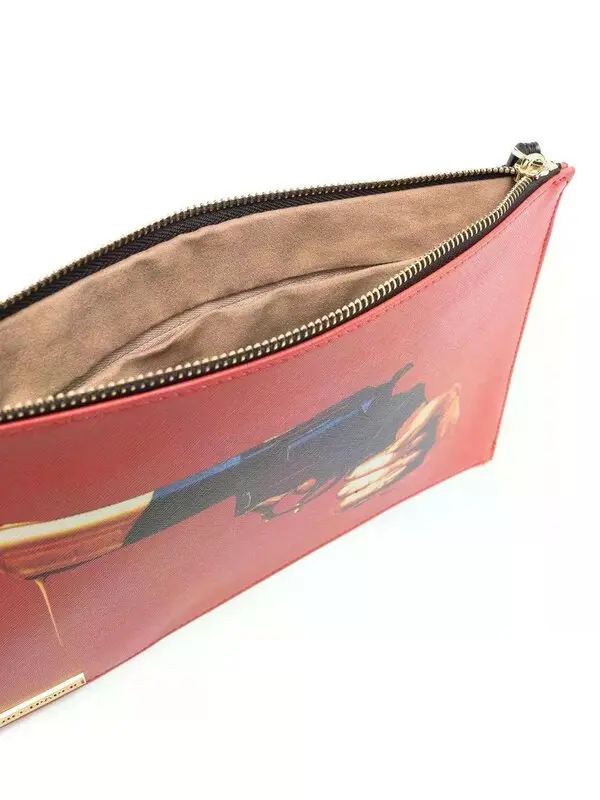 SELETTI Graphic-print Wash Bag - Red